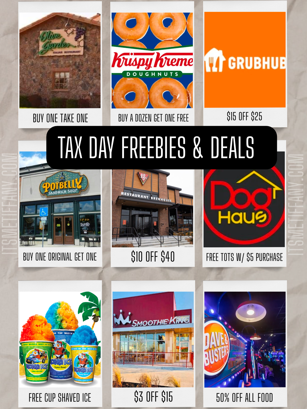 Tax Day Treats: 2025 Freebies & Deals You Don’t Want to Miss | ITSMETIFFANY